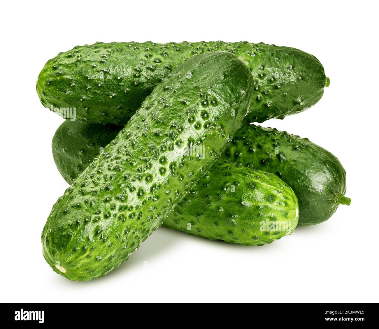 cucumber isolated on white background, clipping path, full depth of ...