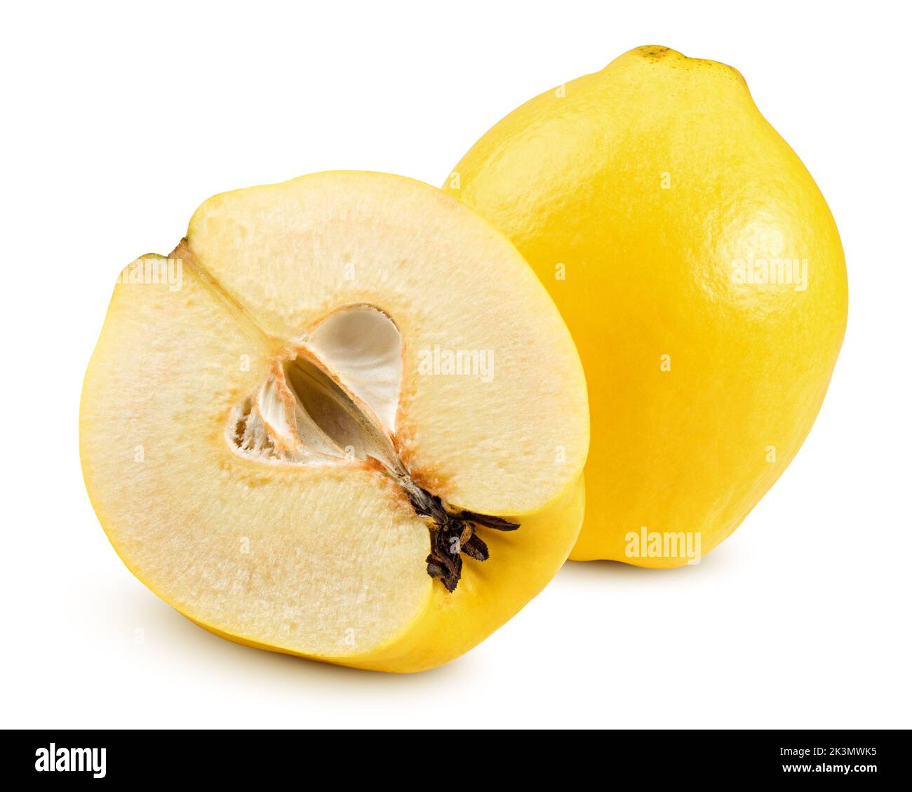 quince isolated on the white background, clipping path, full depth of ...