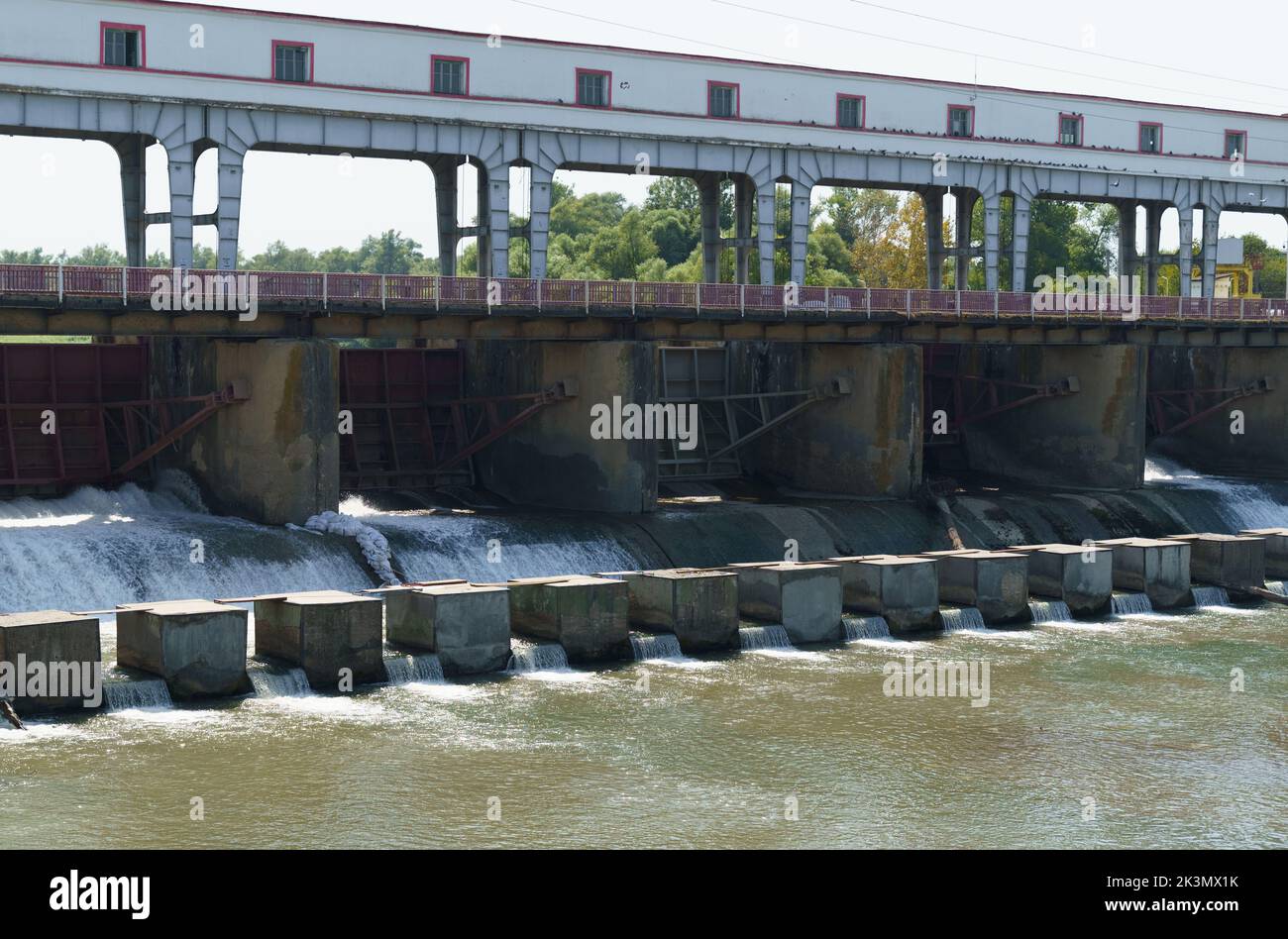 Small local hydroelectric power plant. Electricity. industrial concept ...