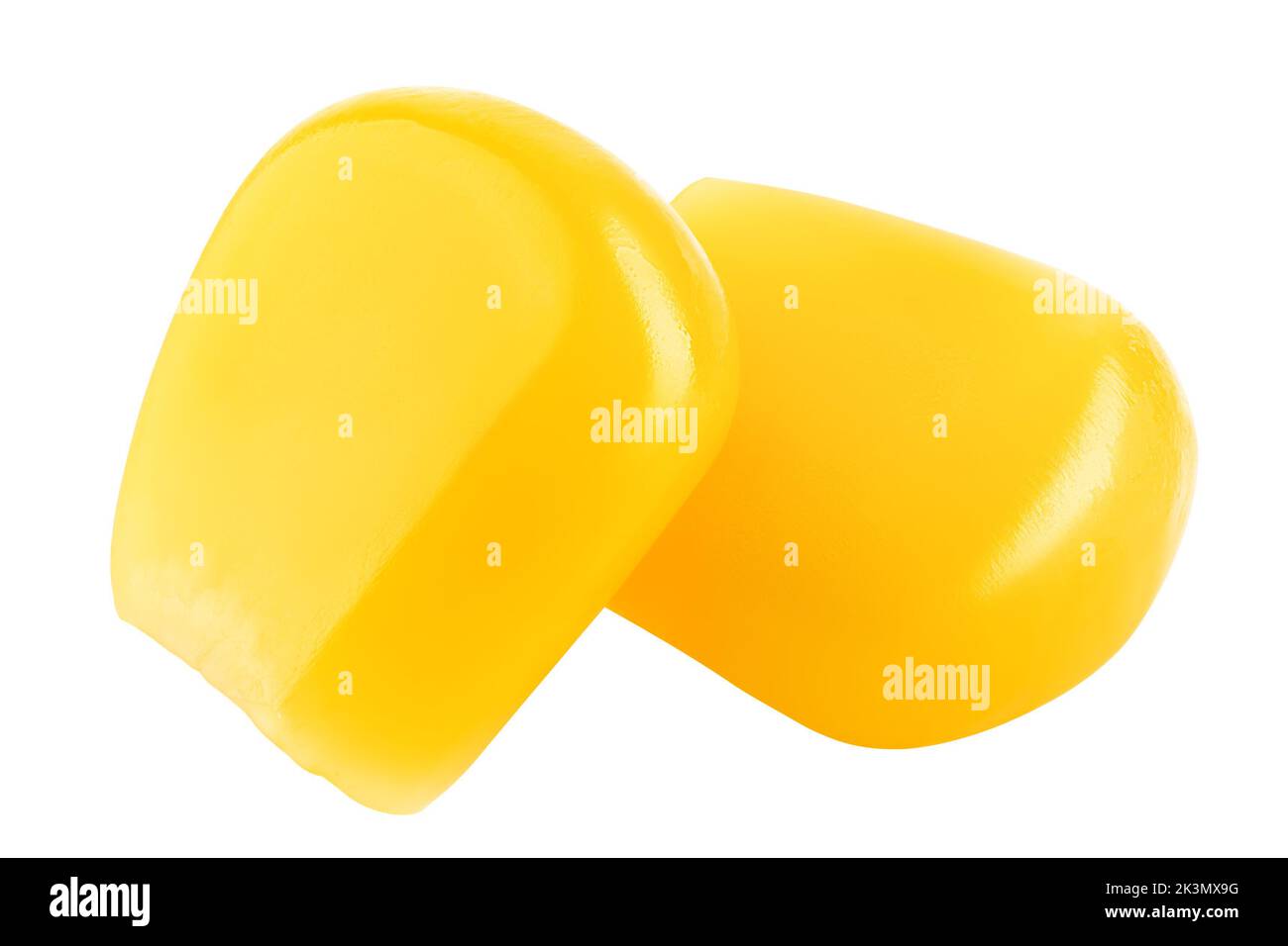 corn seeds isolated on white background, clipping path, full depth of ...