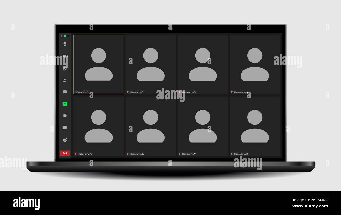 Video conference calls window overlay. User web video call window. Call ...