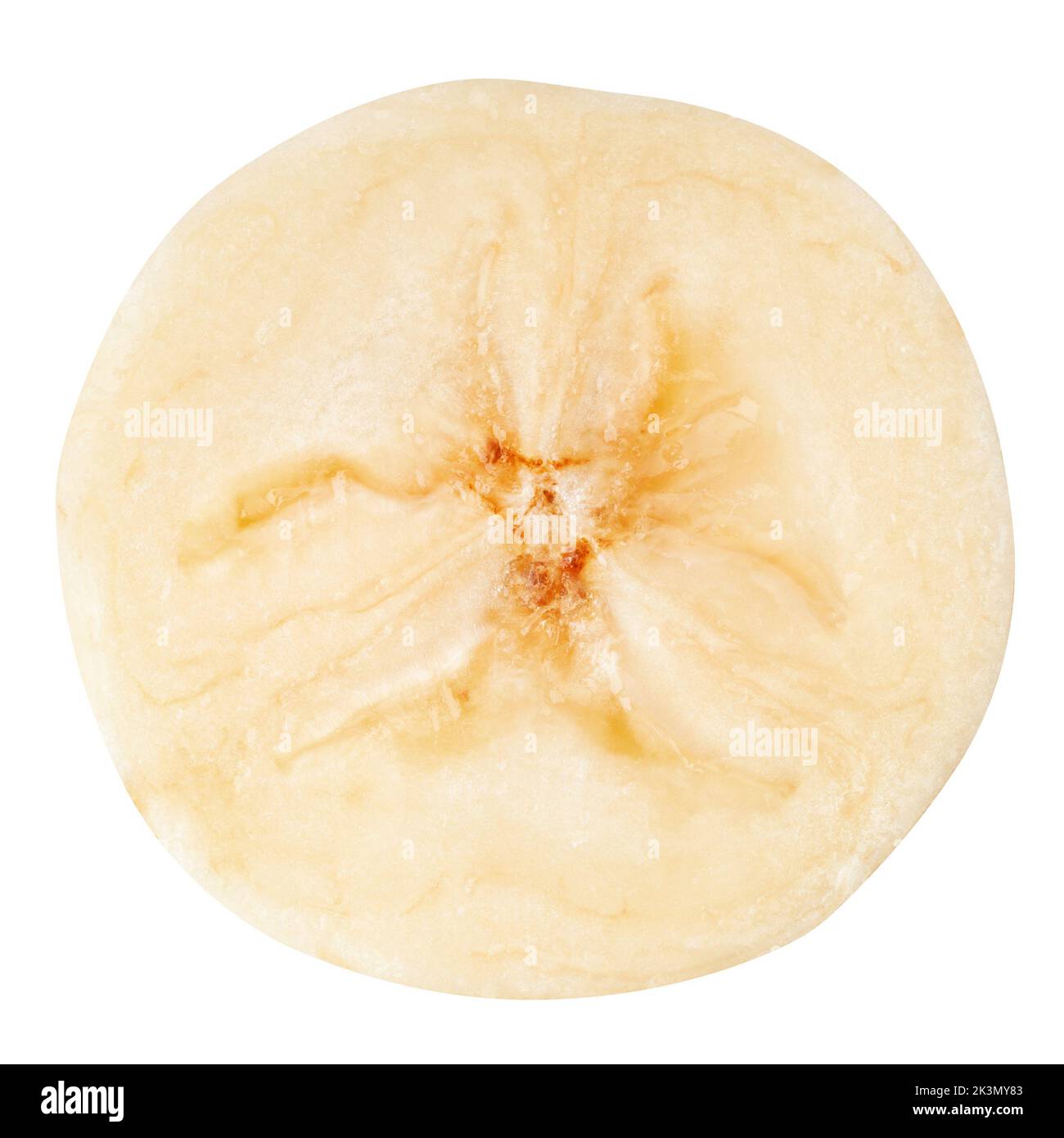 banana slice isolated on white background, clipping path, full depth of ...