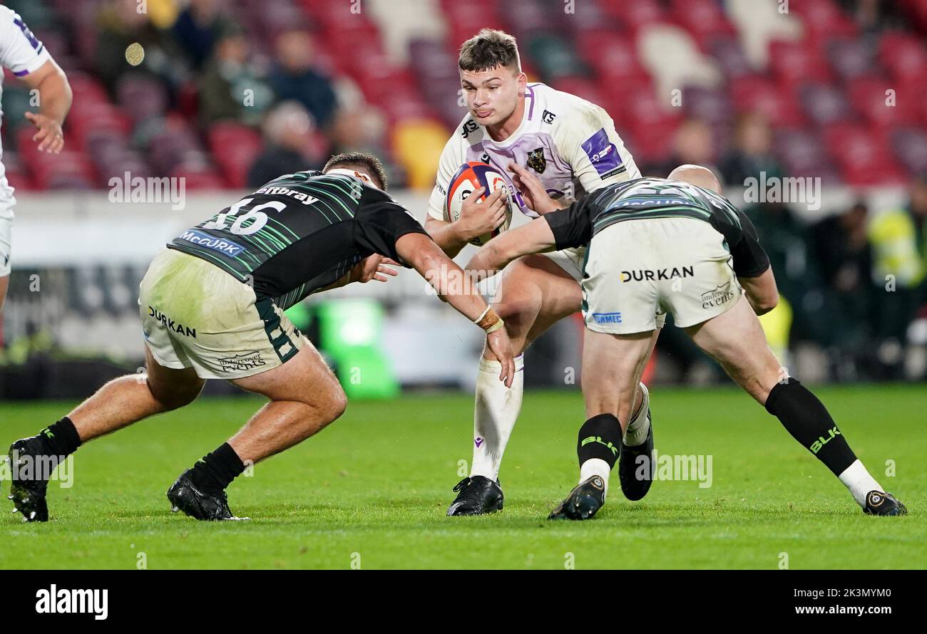 Northampton Saints' Aaron Hinkley during the Premiership Rugby Cup ...