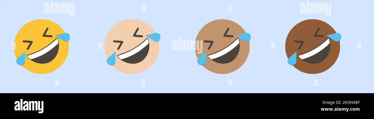 Rolling on the floor laughing. Vector illustration. realistic emoticon. isolated in white ...