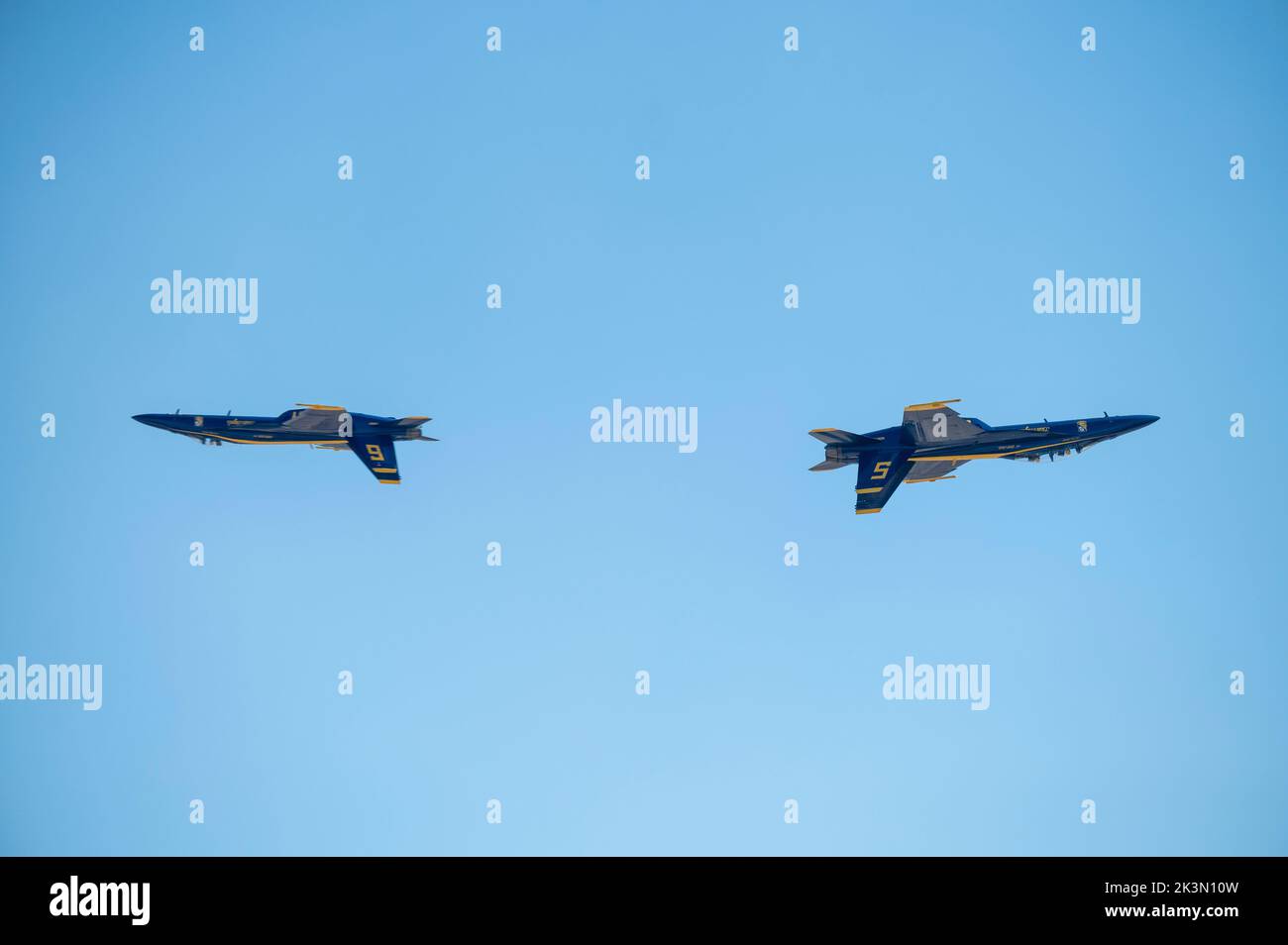 The U.S. Navy Blue Angels perform aerial maneuvers during the 2022 ...