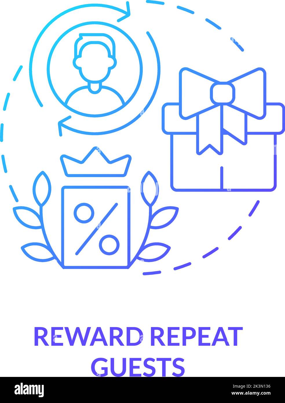 Reward repeat guests blue gradient concept icon Stock Vector Image ... Reward repeat guests blue gradient concept icon Stock Vector Image ...
