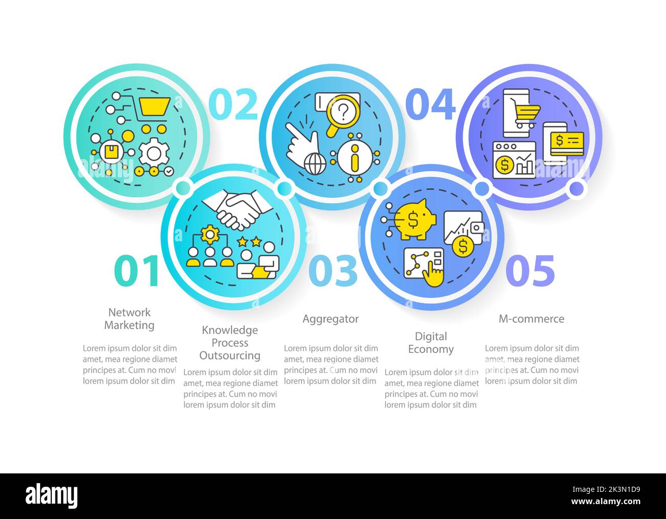 Emerging business trends blue circle infographic template Stock Vector Image & Art - Alamy