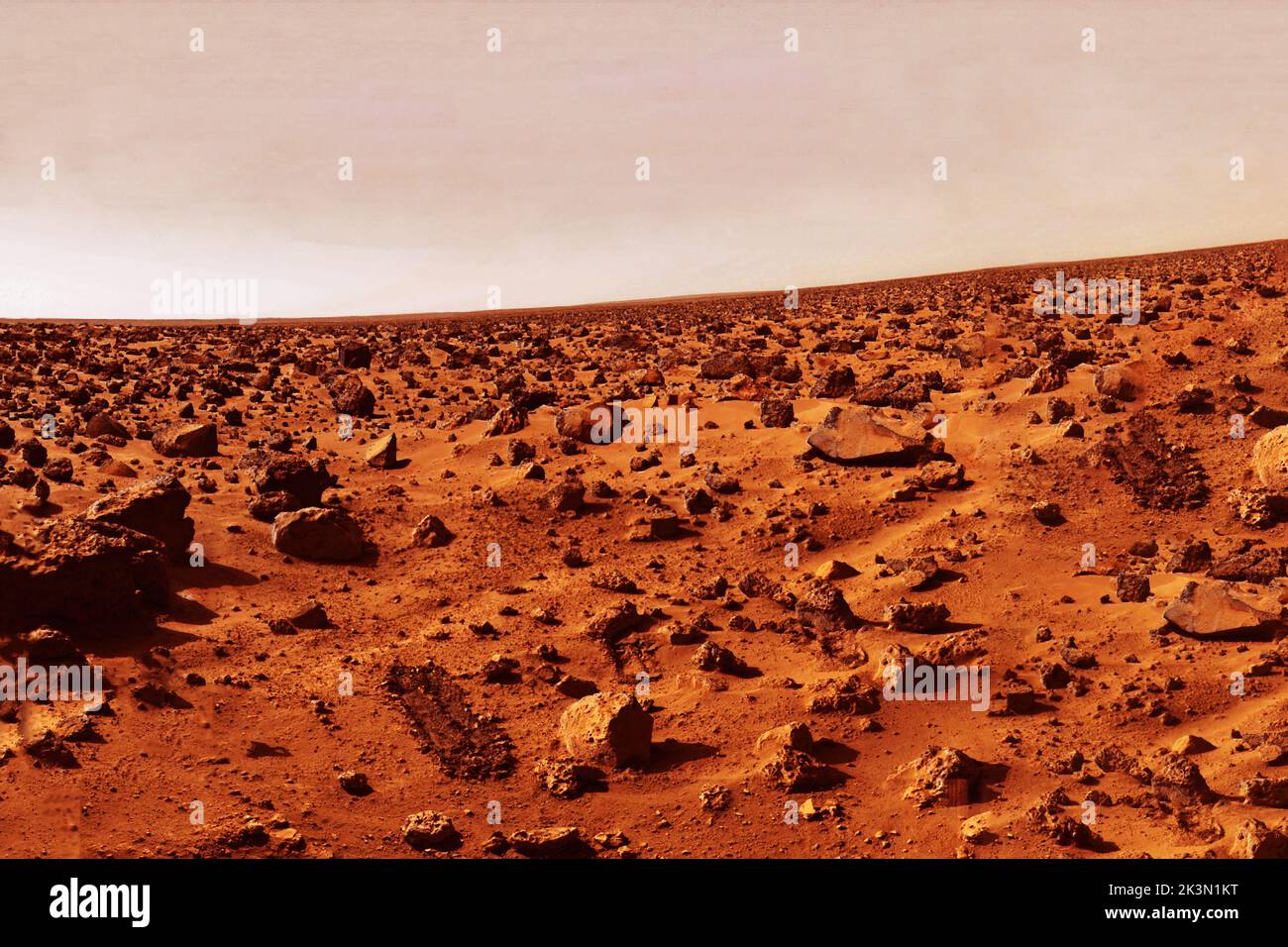 The surface of the planet Mars. Elements of this image furnished by ...