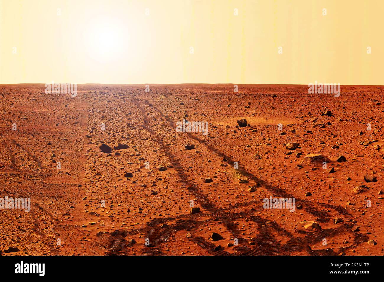 The surface of the planet Mars. Elements of this image furnished by ...