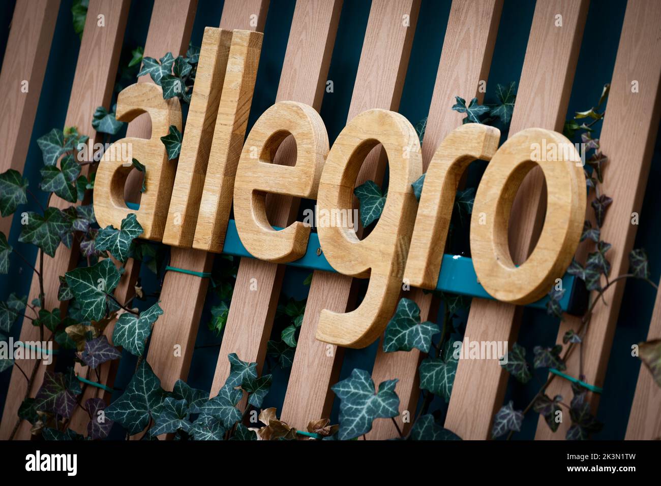 The logo of Poland's largest online market place Allegro is seen in ...