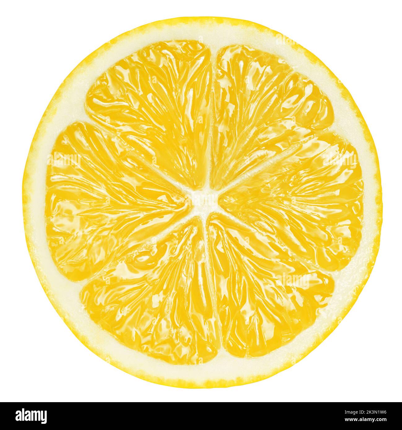 lemon slice, clipping path, isolated on white background full depth of ...