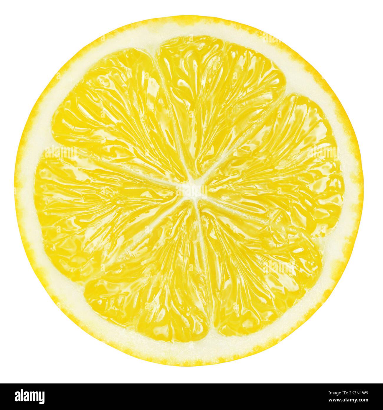 lemon slice, clipping path, isolated on white background full depth of ...