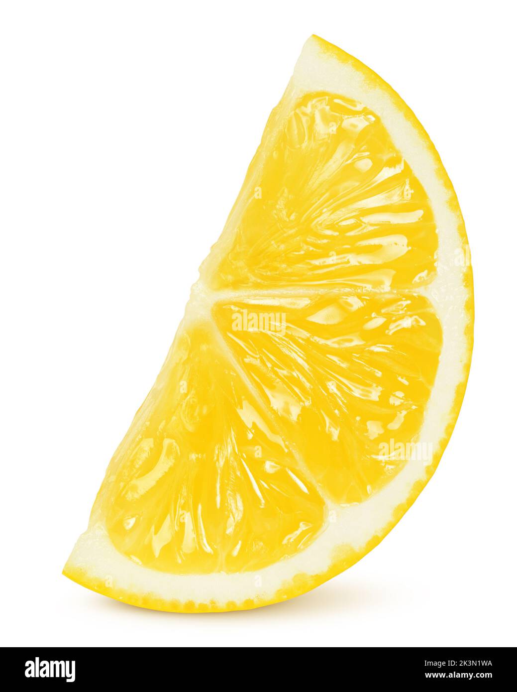 lemon slice isolated on white background, clipping path, full depth of ...