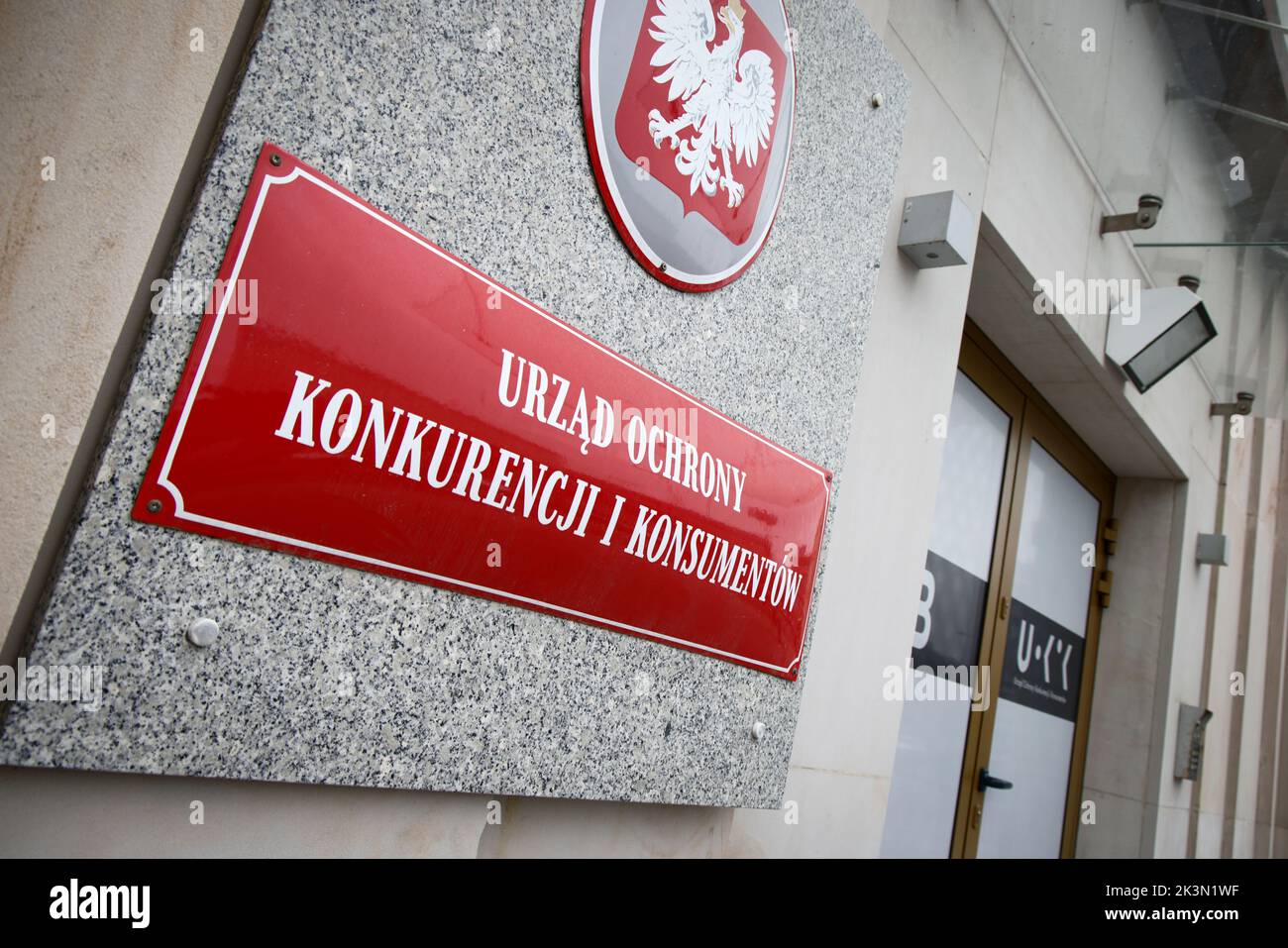 The entrance to the Office of Consumer Protection and Competition is ...