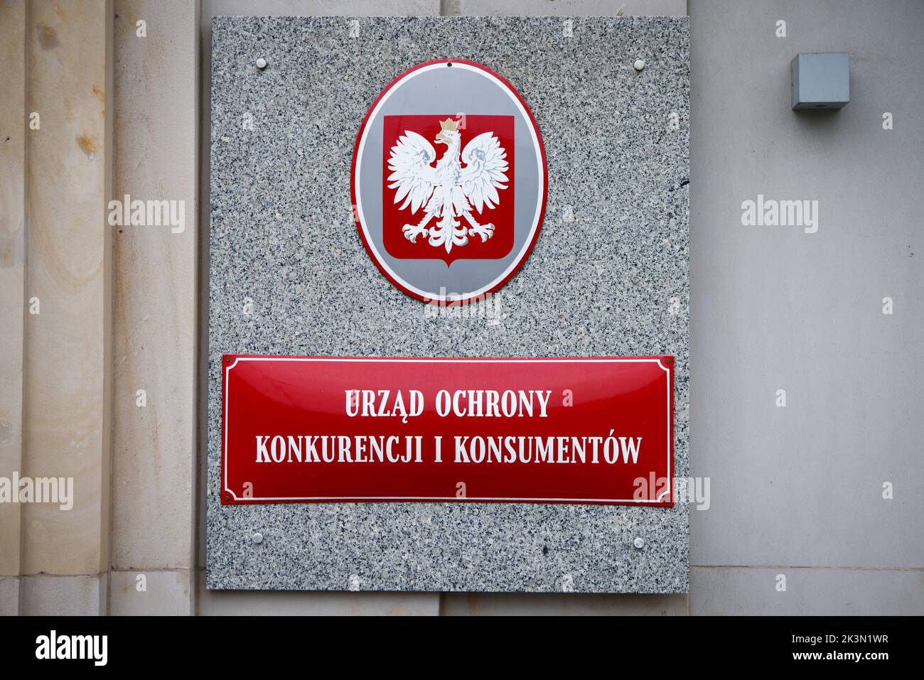The entrance to the Office of Consumer Protection and Competition is ...
