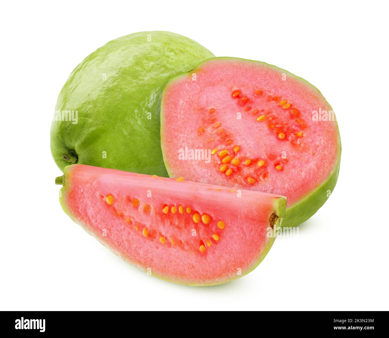 guava isolated on white background, clipping path, full depth of field ...