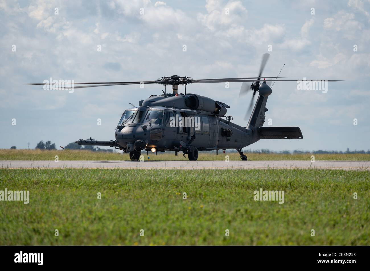 An HH-60G Pave Hawk helicopter prepares to depart Patrick Space Force ...