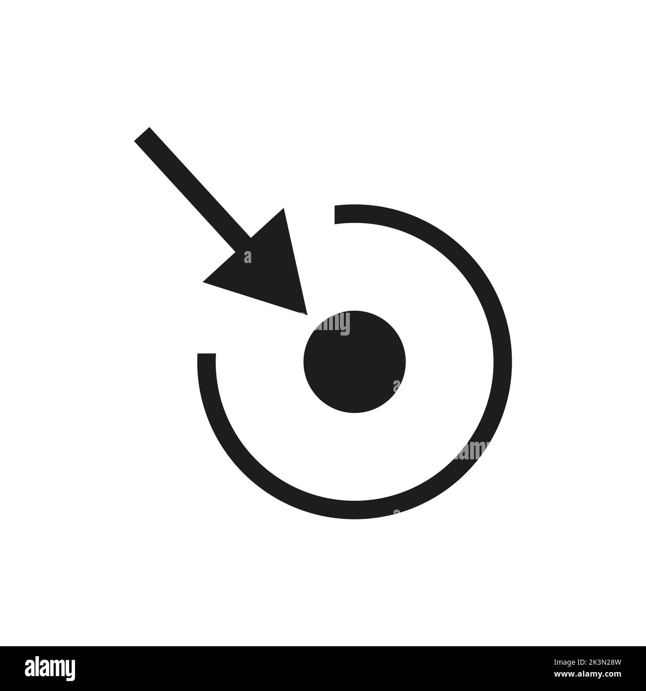 Update vector icon. Refresh arrow rotation symbol. Reload cycle sign. Arrowhead rotate logo ...
