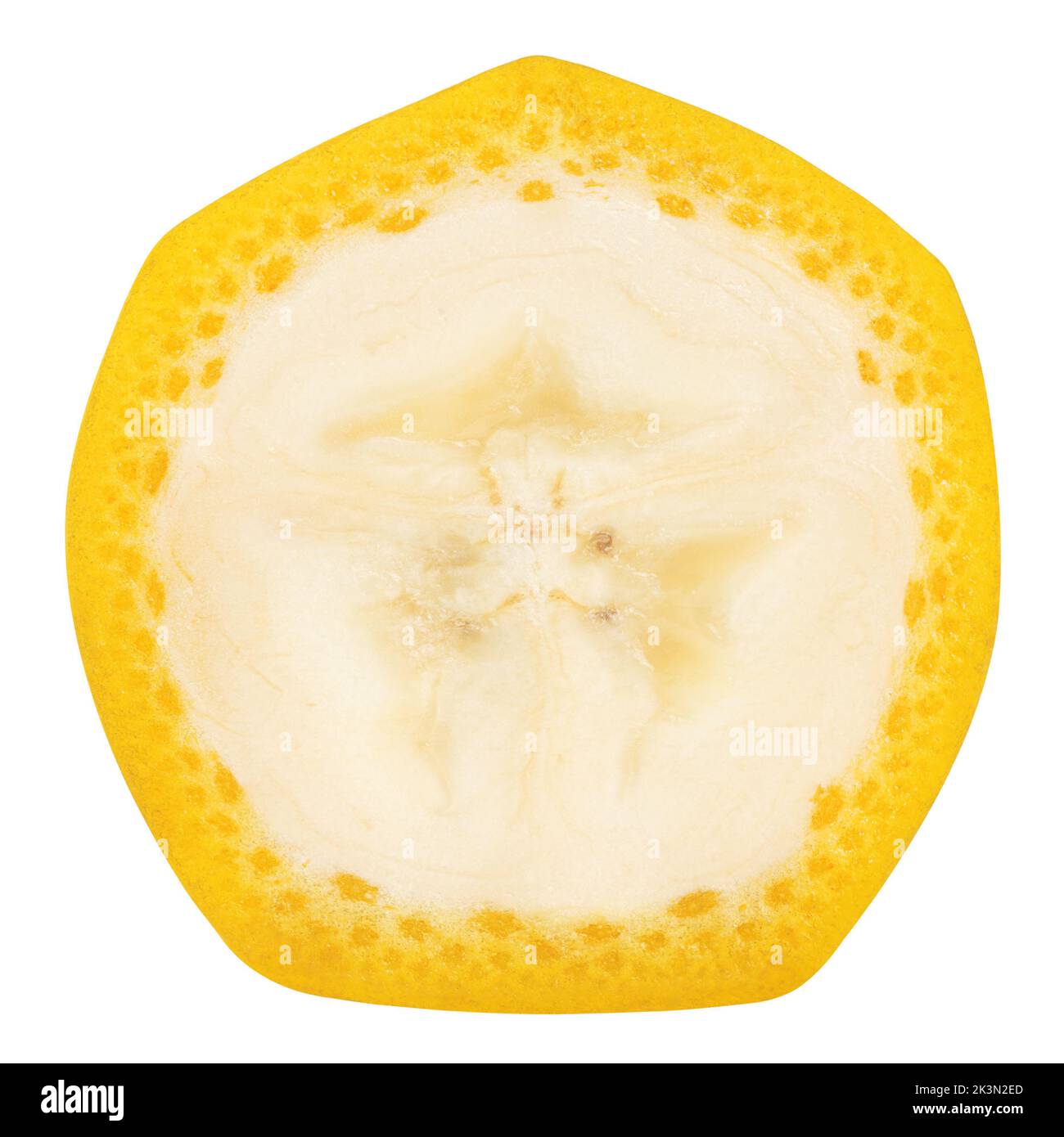 banana slice isolated on white background, clipping path, full depth of ...