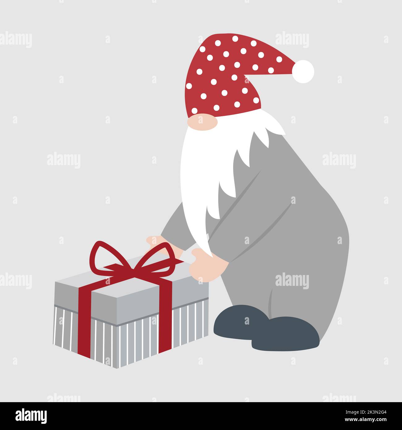 Christmas gnome toy gift Stock Vector Images - Alamy