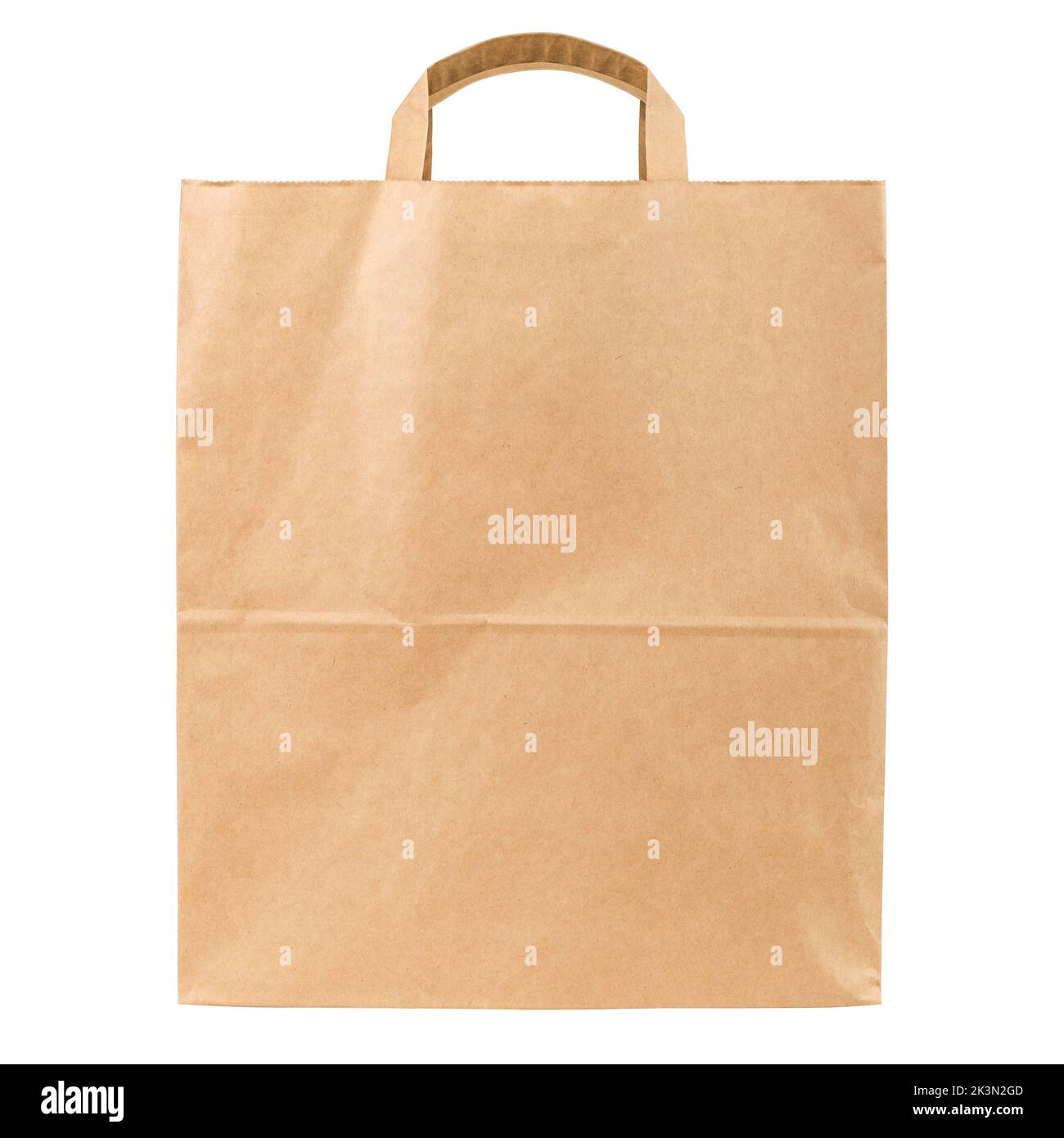 Brown paper bag isolated on white background, clipping path, full depth ...