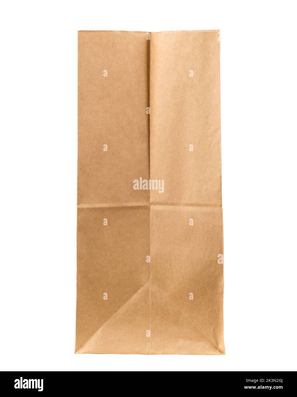 Brown paper bag isolated on white background, clipping path, full depth ...