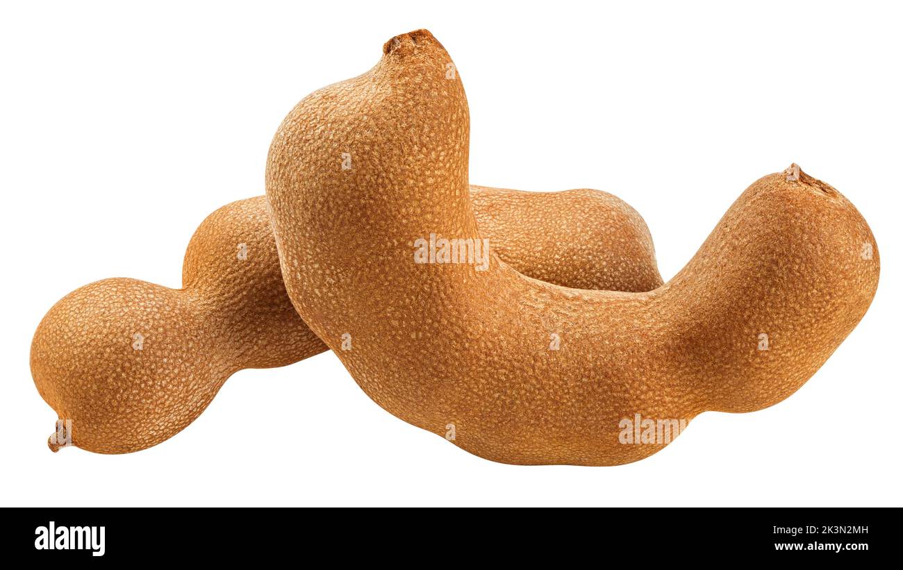 tamarind, isolated on white background, clipping path, full depth of ...