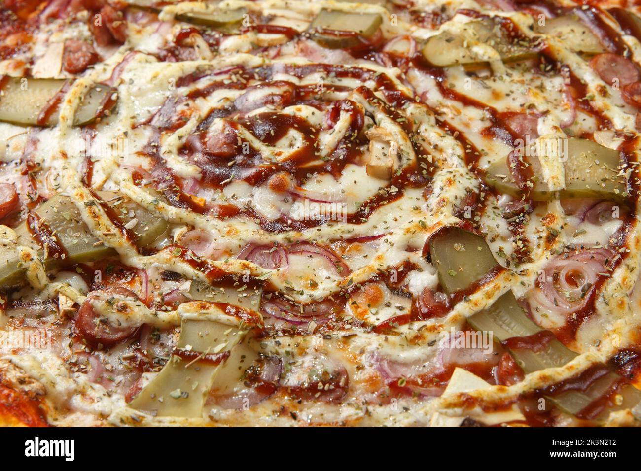 Pizza background - macro shot of italian pizza. It can be used as an ...