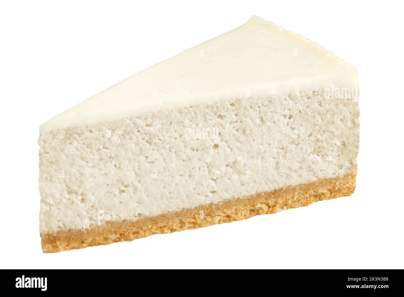 Piece of cheesecake isolated on white background, clipping path, full ...