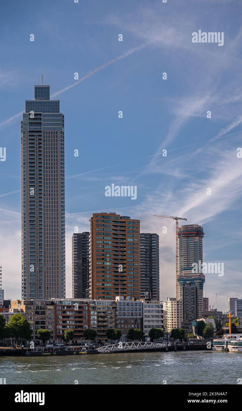Rotterdam, Netherlands - July 11, 2022: De Zalmhaven residential ...