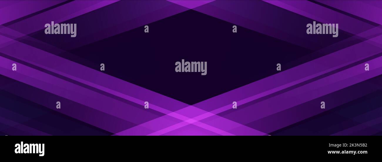 Purple modern abstract wide banner with geometric shapes. Dark purple ...
