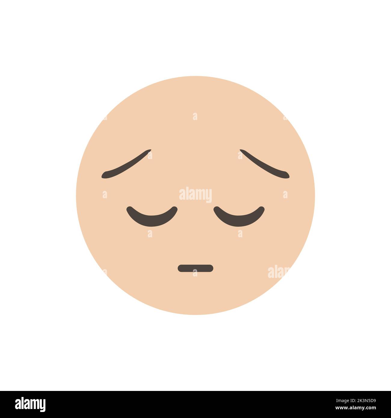 Sad, sad face, sorrowful. Vector illustration. realistic emoticon. 3D ...