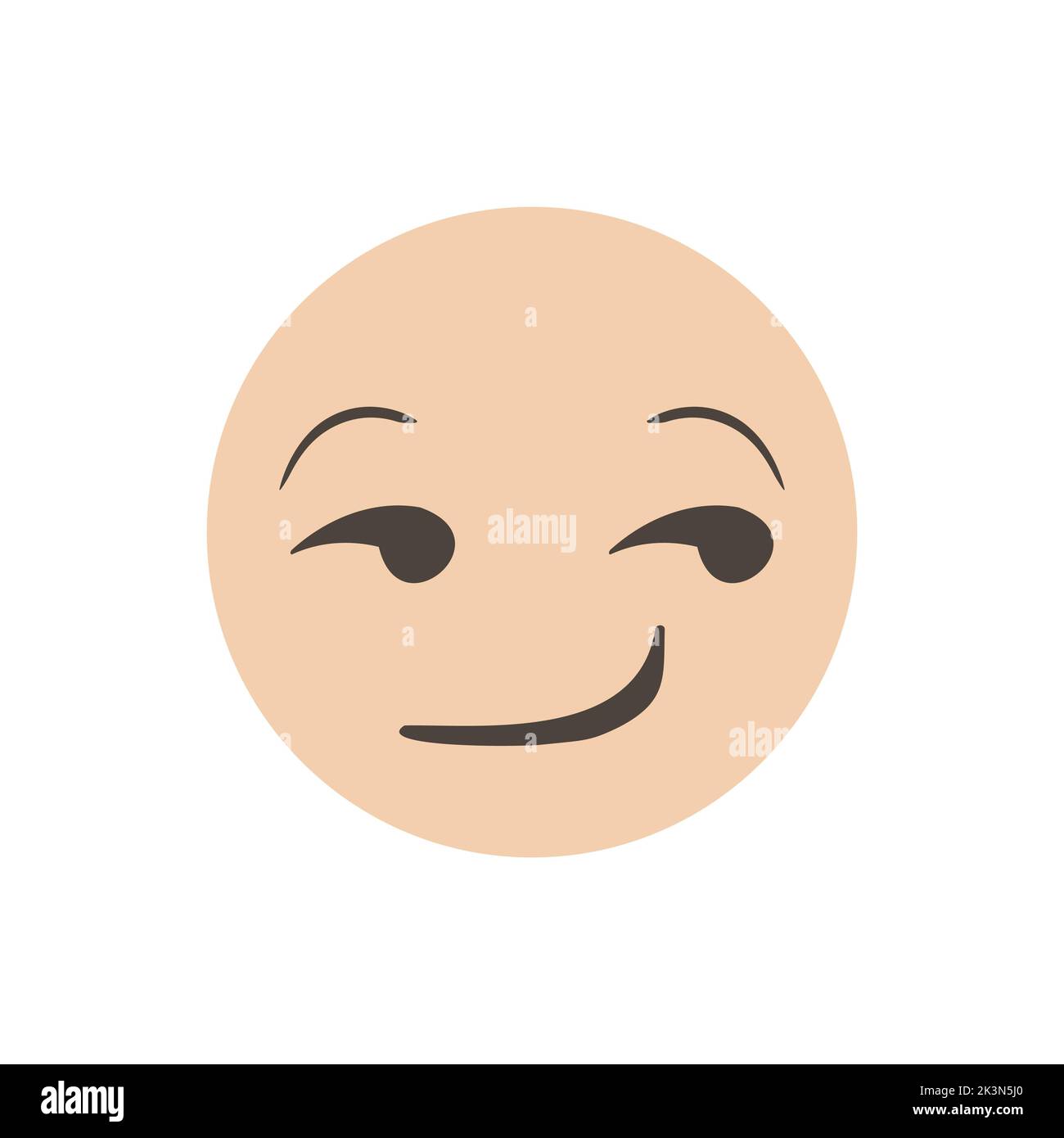 Flirting face, smug face, suggestive face. funny yellow emoticon. emoji. 3D emoticon for web ...