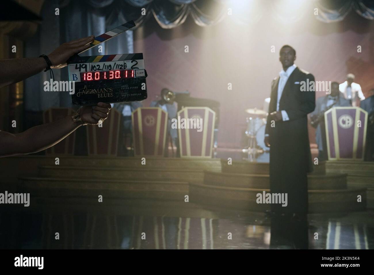 A JAZZMAN'S BLUES, Joshua Boone, on set, 2022. ph: Jace Downs ...