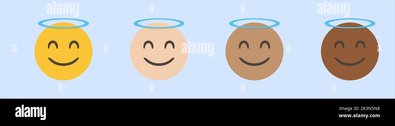 Innocent. funny yellow emoticon. smiling emoticon character design. 3D ...