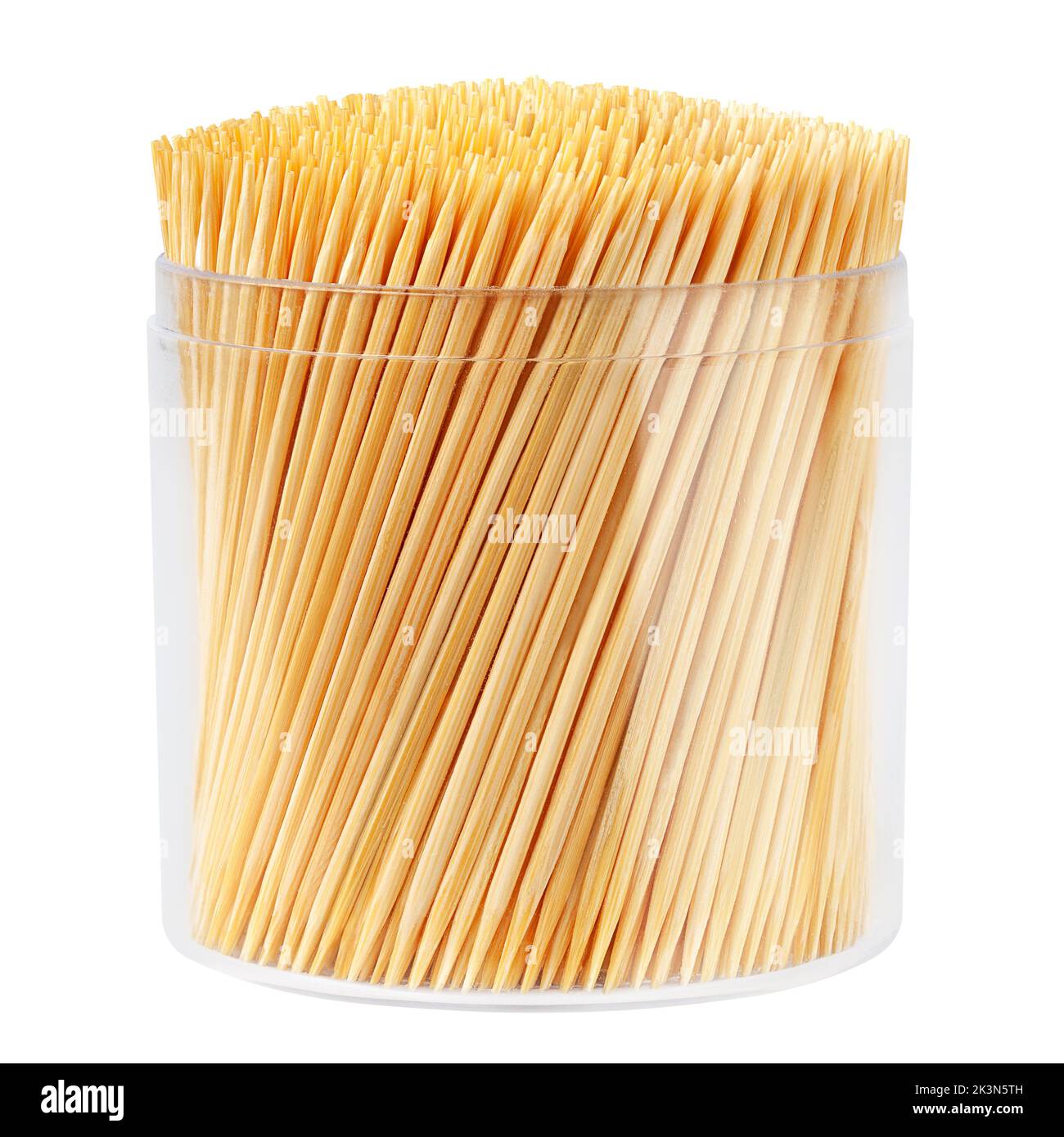 Wooden toothpicks in box, isolated on white background, clipping path ...