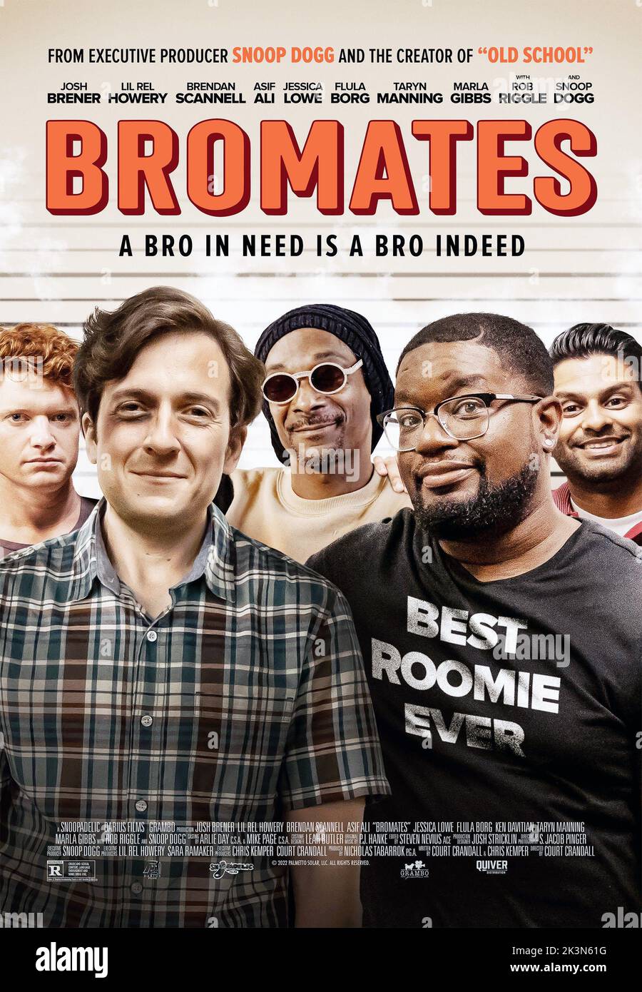 BROMATES, US poster, from left: Brendan Scannell, Josh Brener, Snoop ...