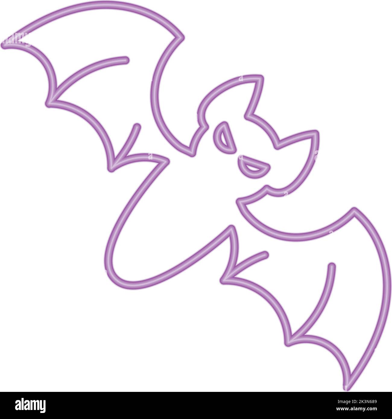 halloween neon bat icon Stock Vector Image & Art - Alamy