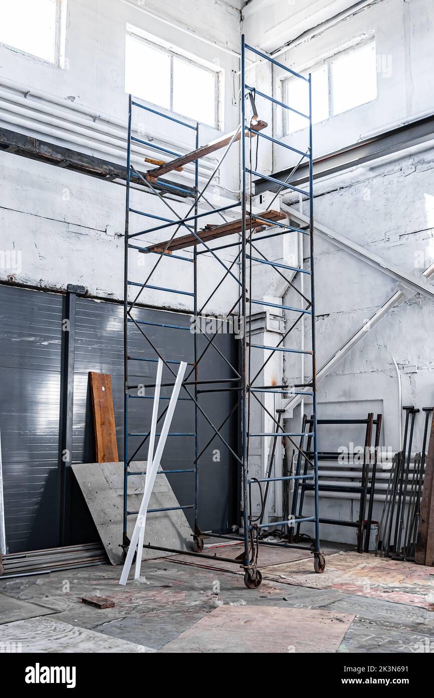 Construction of working shop at factory. Repair of workroom ...