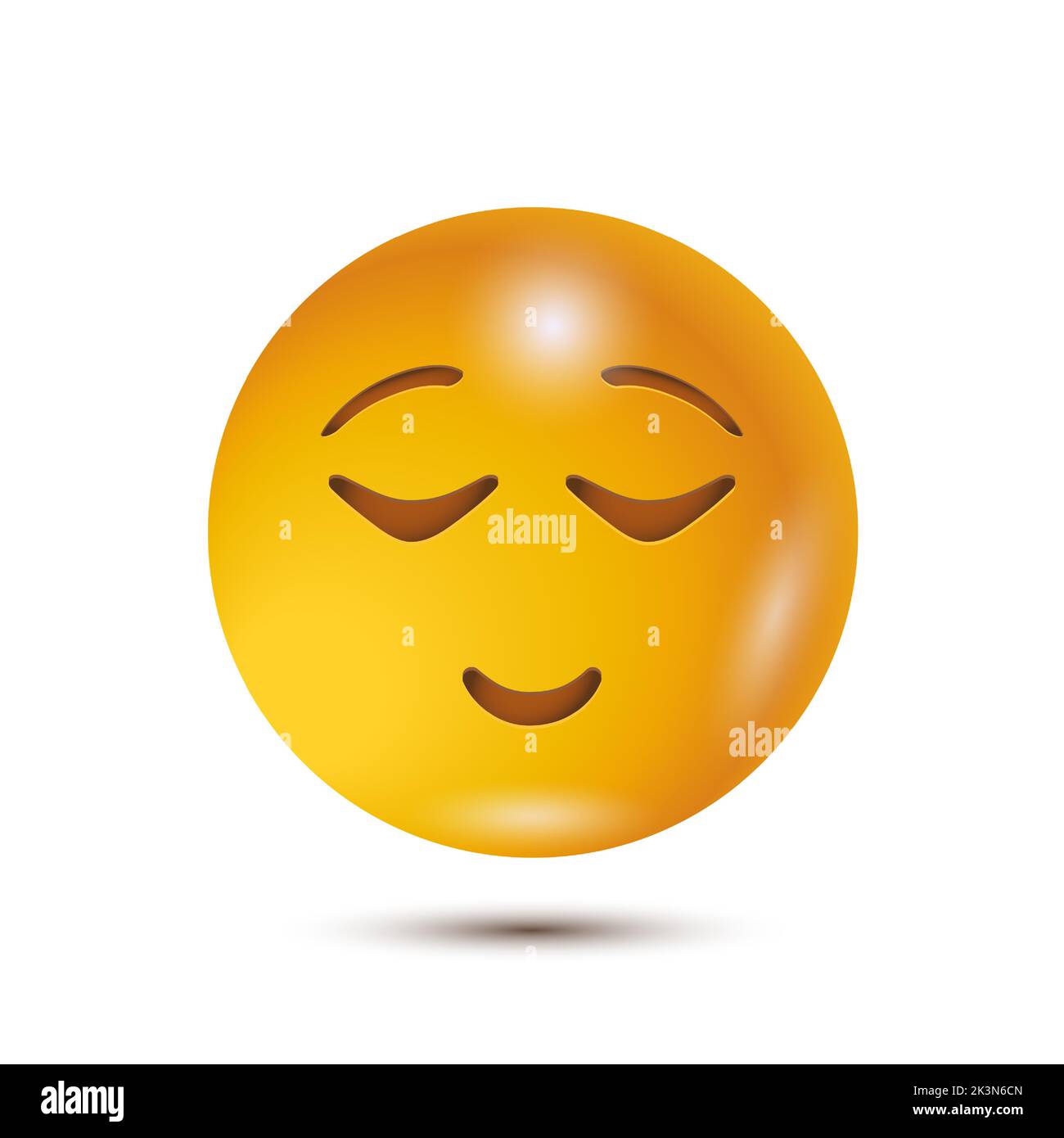 Smile. Vector illustration. realistic emoticon. isolated in white ...