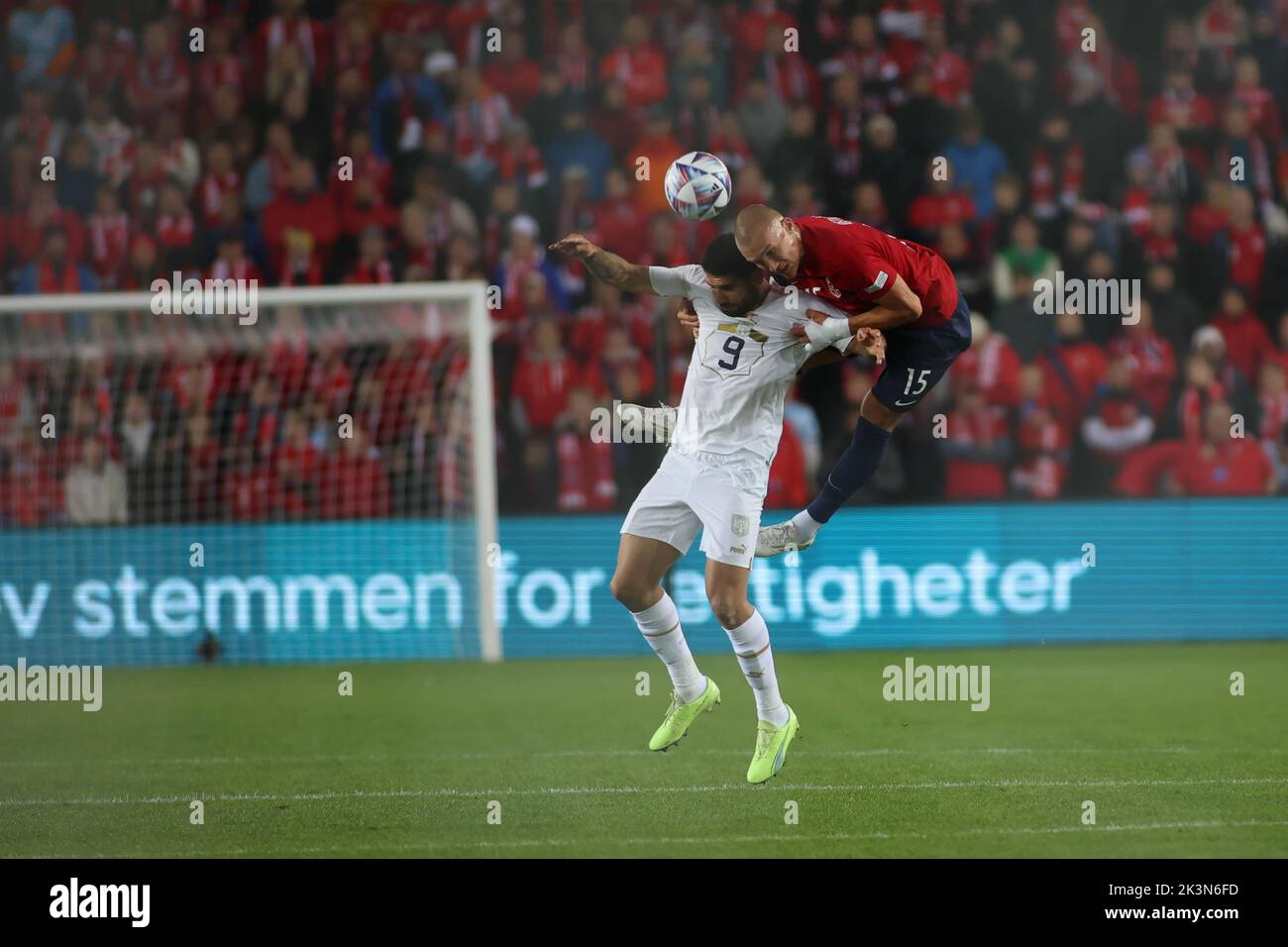 Oslo, Norway, 27 September, Norway's Leo Skiri Østigård and Serbia's ...