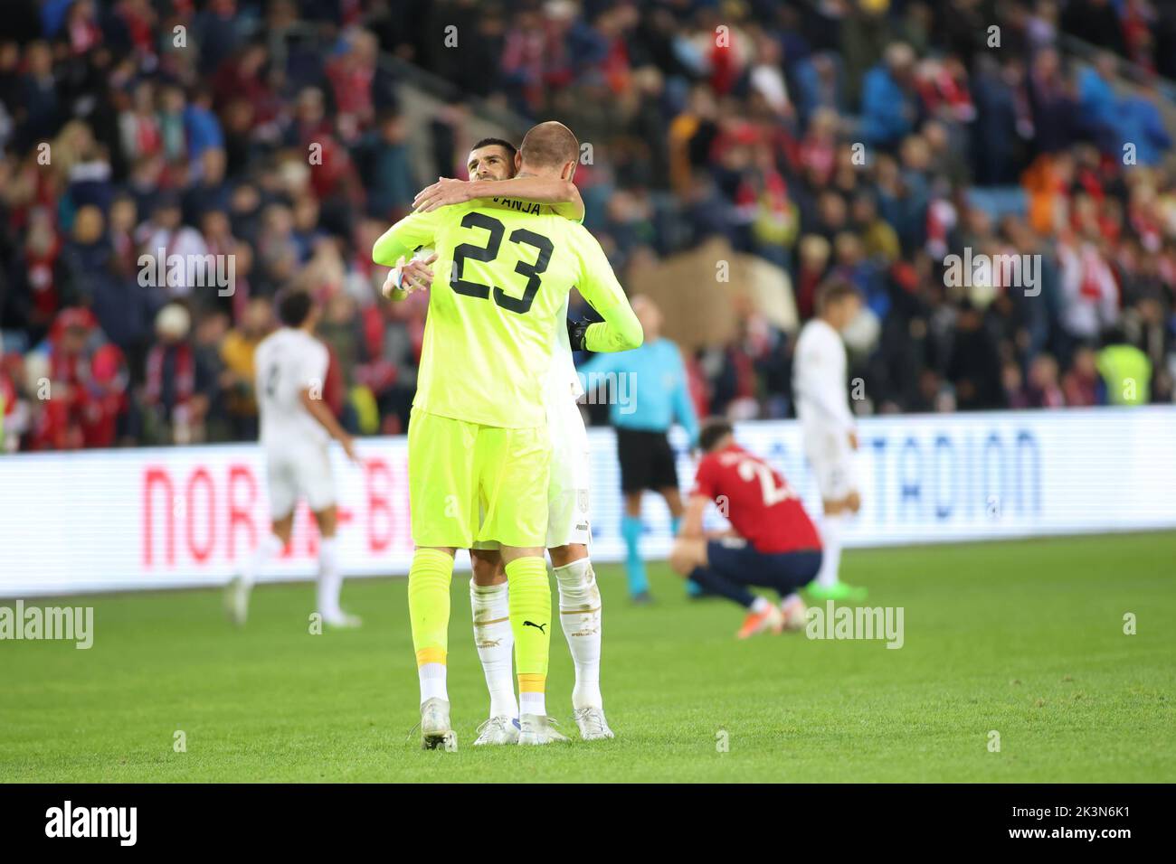 Oslo, Norway, 27 September, Serbia's Stefan Mitrovic and Serbia's ...
