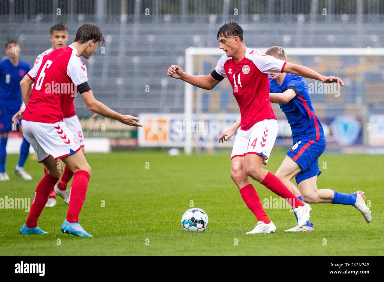 Hobro, Denmark. 27th Sep, 2022. Silas Andersen (14) of Denmark seen ...