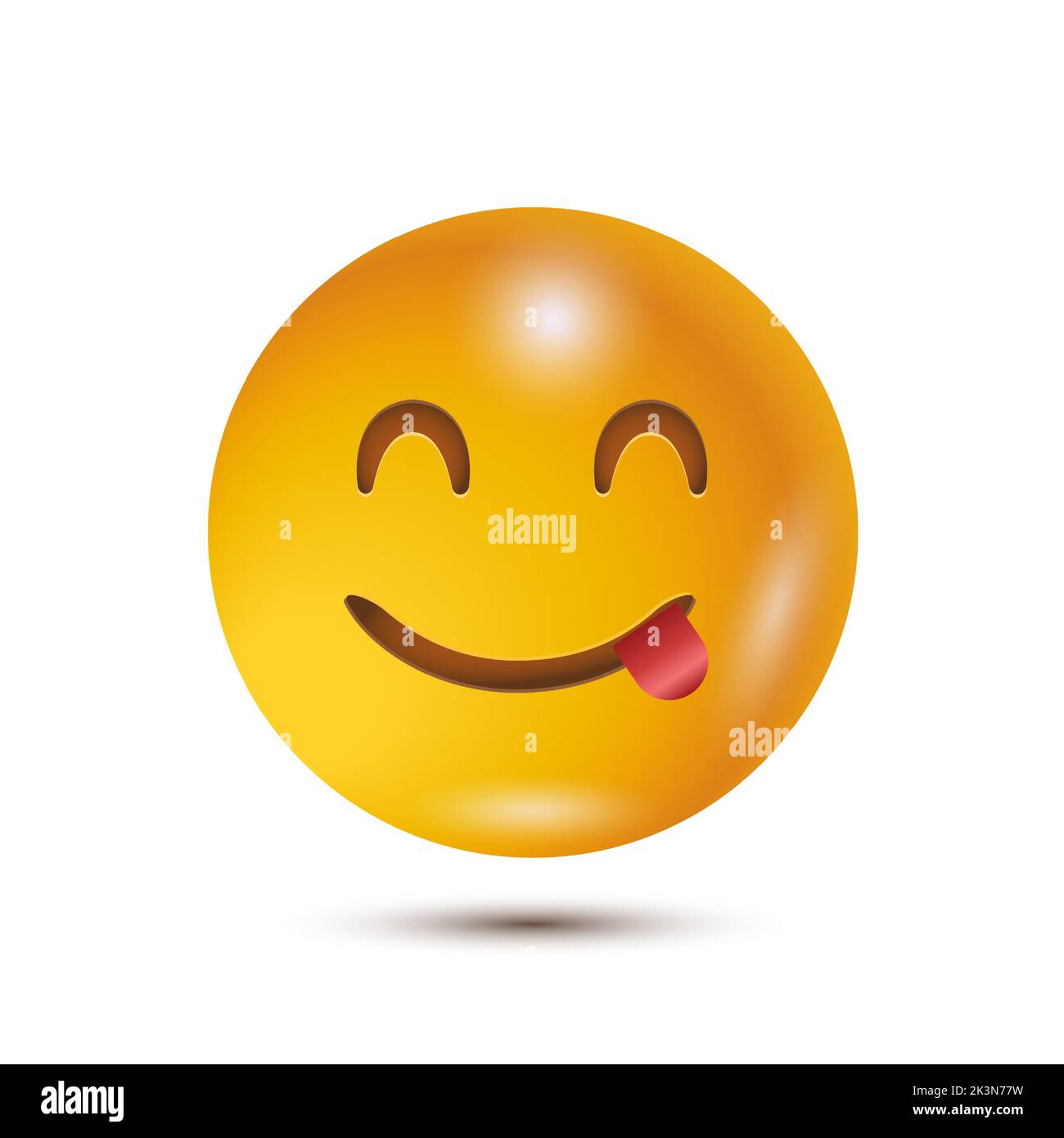 Tasty, deliciuos, yum. Vector illustration. smiling emoticon character ...