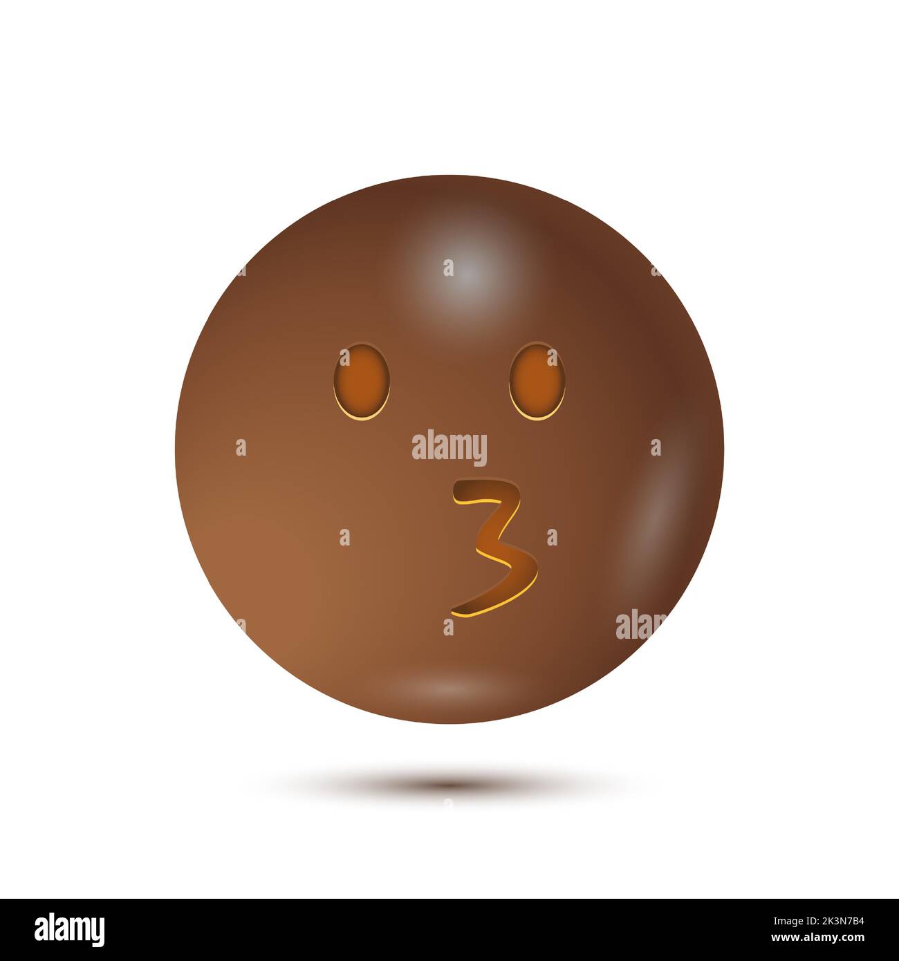 Kissing smiling eyes. Vector illustration. smiling emoticon character ...