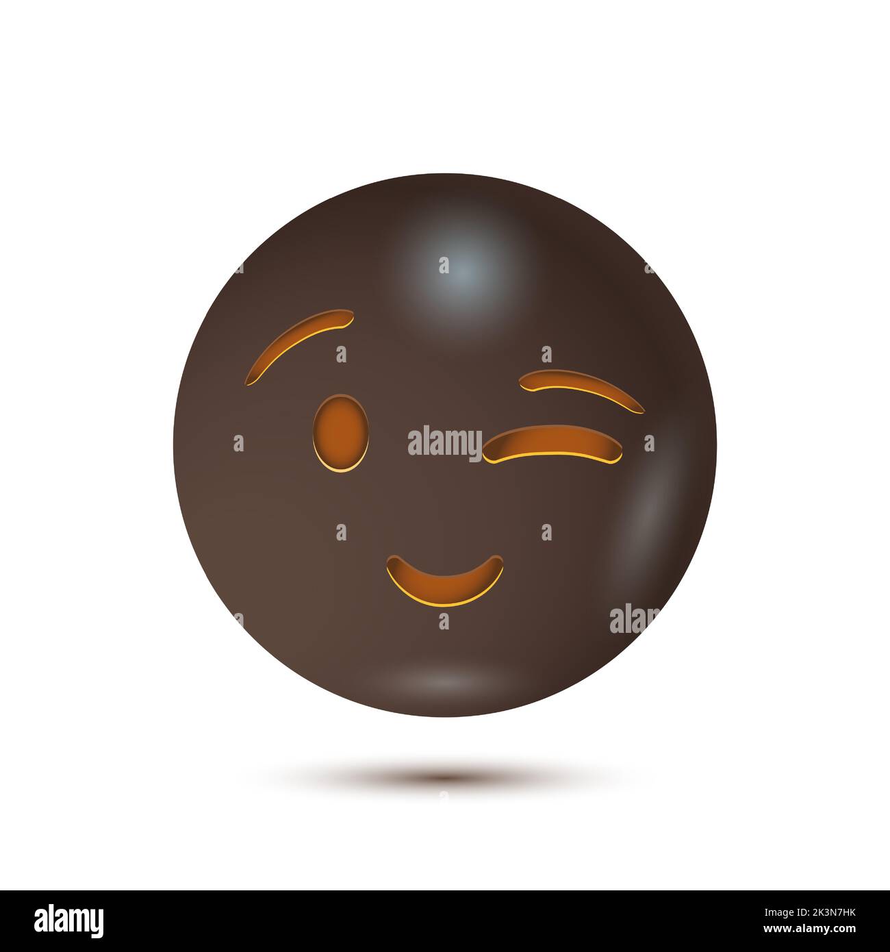 Winky face signals a joke or a hidden meaning. Vector illustration ...