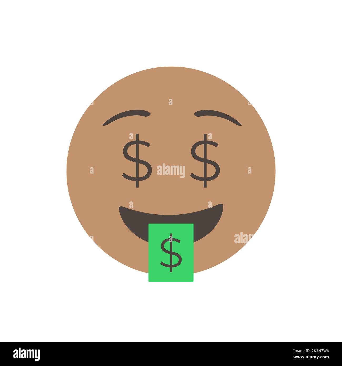 Money mouth face, Dollar sign eyes, money face. Vector illustration ...