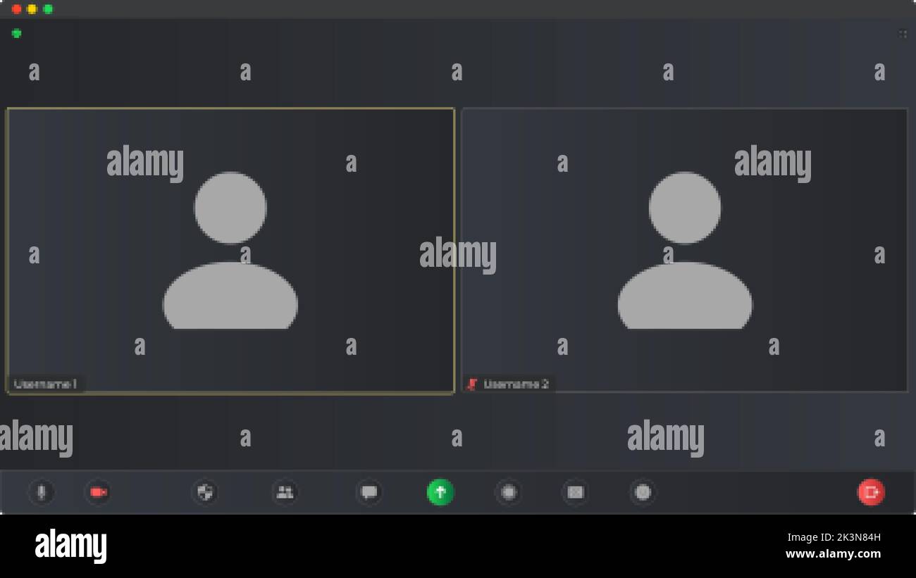 Video conferencing user interface. Application for calls. Videocall ...