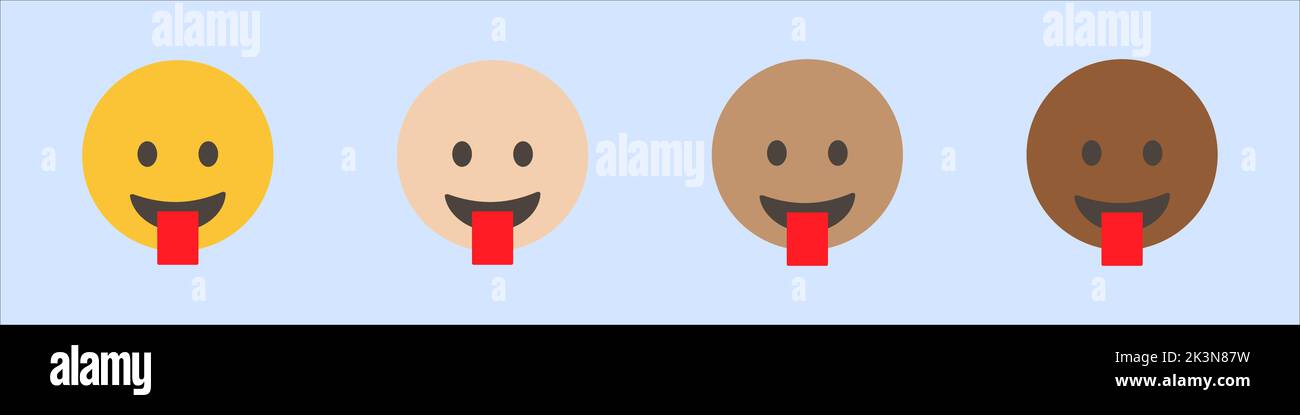 Tounge out. 3D stylized vector icon. smiling emoticon character design ...