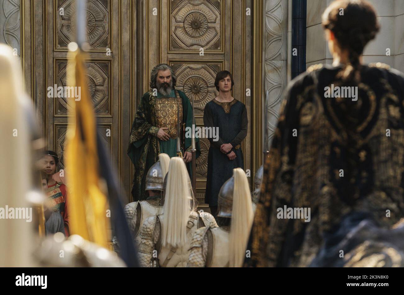 THE LORD OF THE RINGS: THE RINGS OF POWER, center from left: Trystan ...